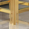 Mercer41 Luxury Double Layer Tempered Glass End Table With Gold ...