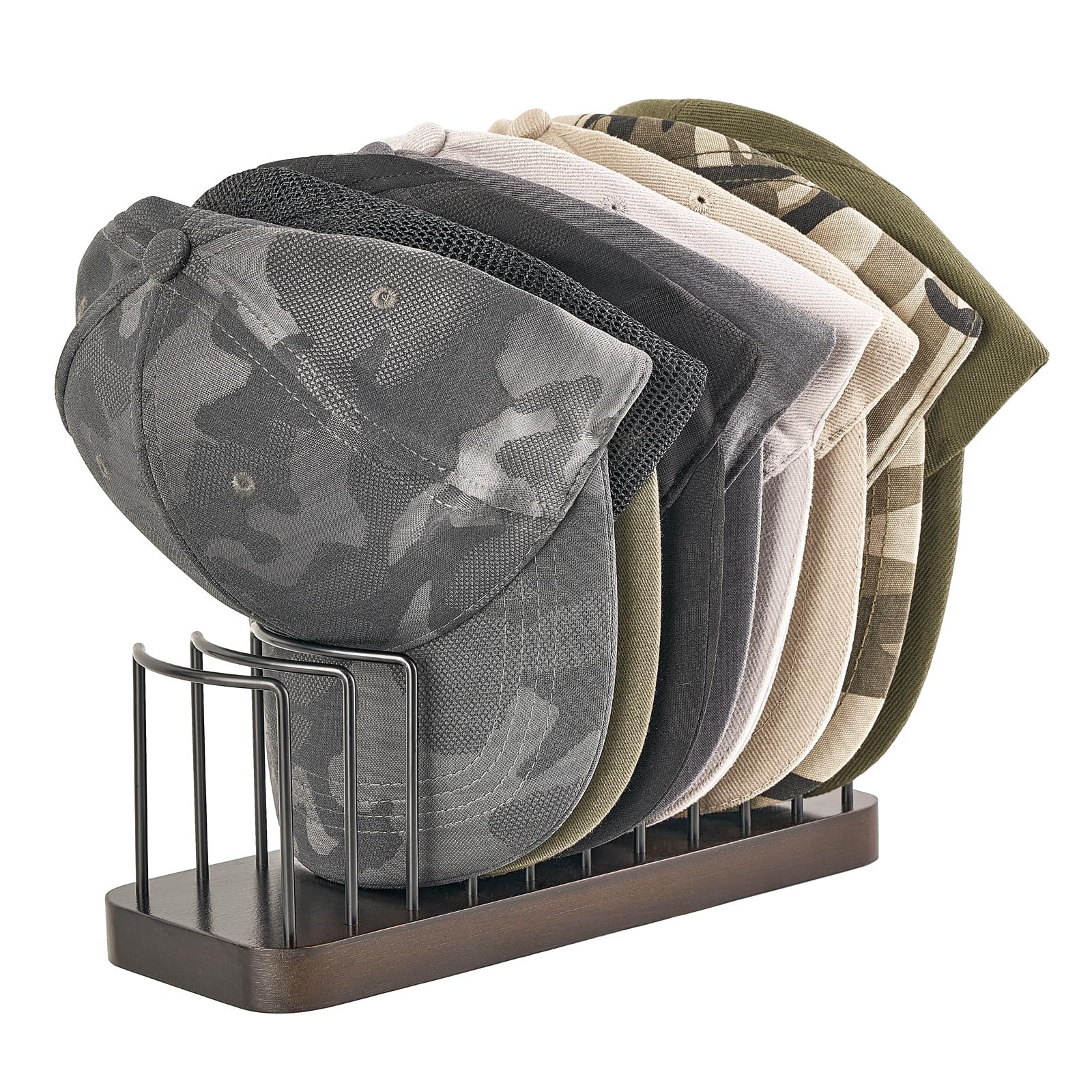 17 Stories Desktop Baseball Cap Storage Rack, Hat Rack That Holds 10 ...