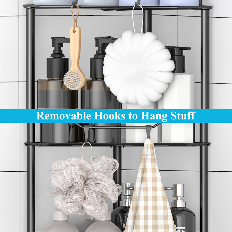 Rebrilliant Floor Standing Corner Shower Caddy Organizer Shelf | Wayfair