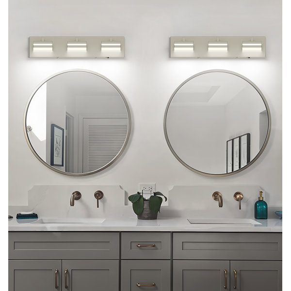 Wrought Studio Dimmable Bathroom LED Vanity Light | Wayfair