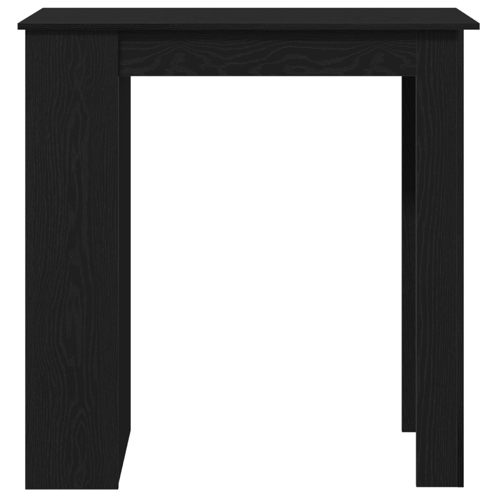 Latitude Run Bar Table Black Oak Wood Medium Bar Table Rectangular ...