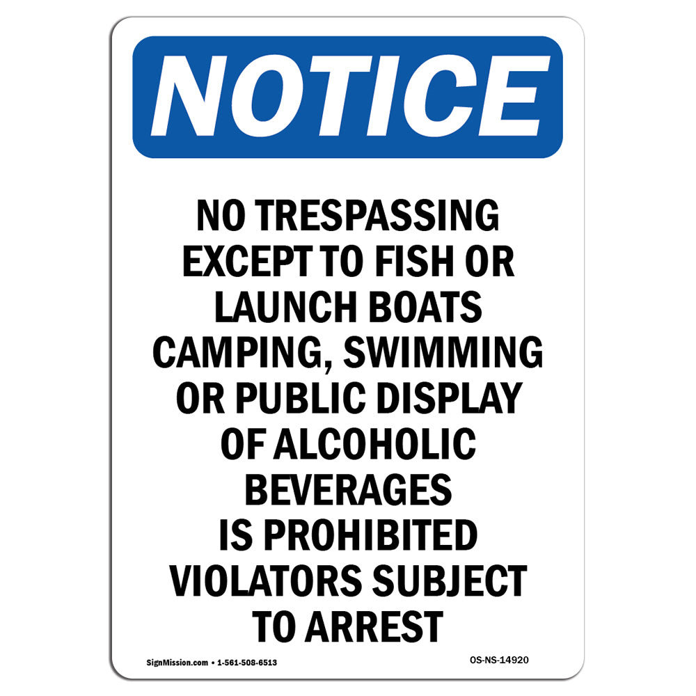 SignMission No Trespassing Except To Fish Sign - Wayfair Canada