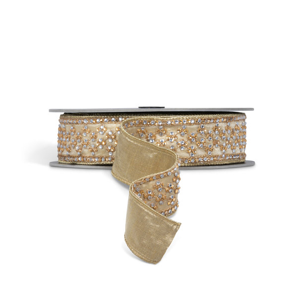 Park Hill Beaded Brocade Ribbon, 10 Yard Bolt | Perigold