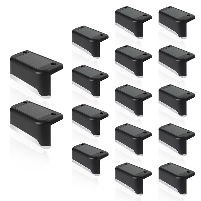 Aptoco Solar Powered Integrated LED Deck Light Pack Outdoor Waterproof ...