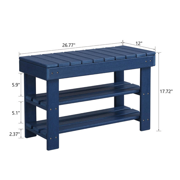 Ebern Designs Belem HDPE Storage Bench & Reviews | Wayfair