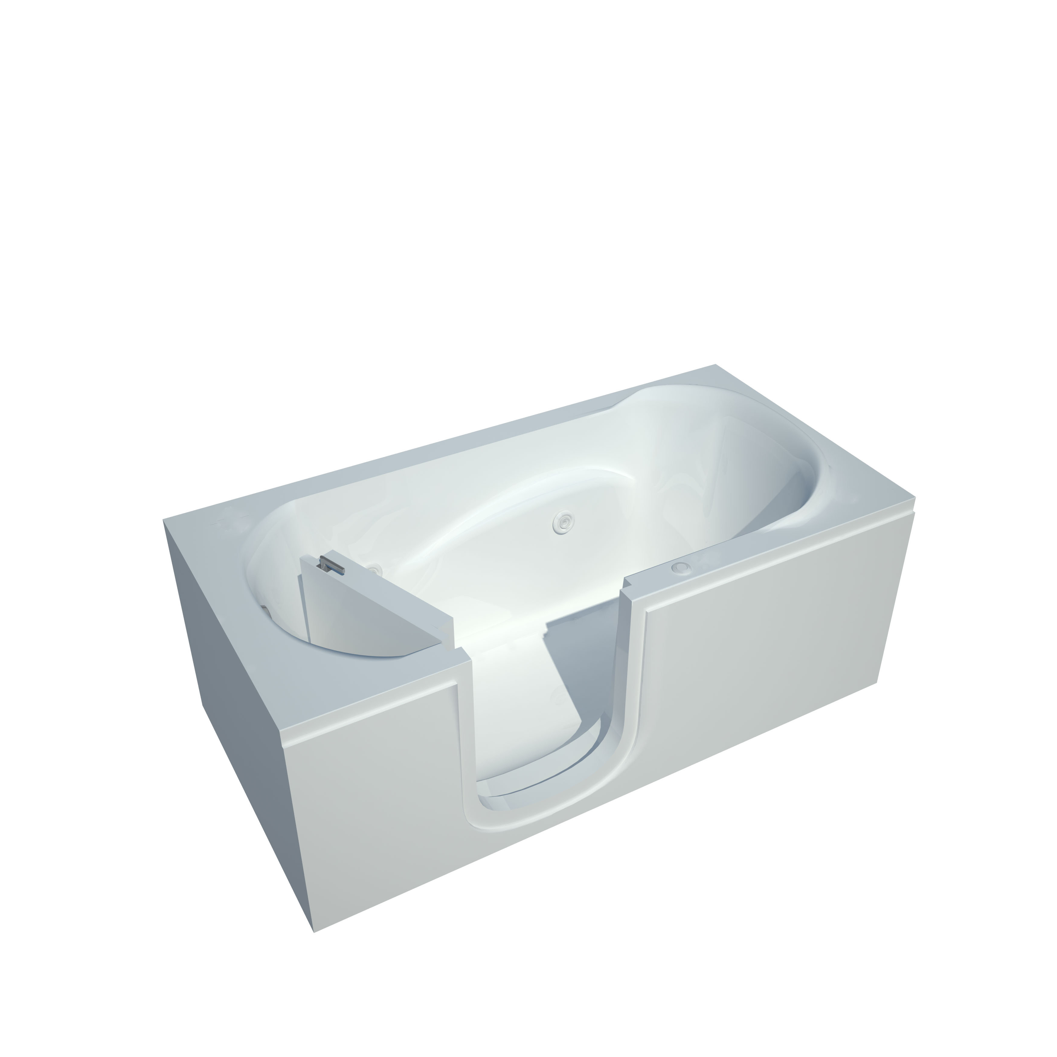 Therapeutic Tubs Stream 59.6" x 30" Walk in Whirlpool Bathtub & Reviews ...
