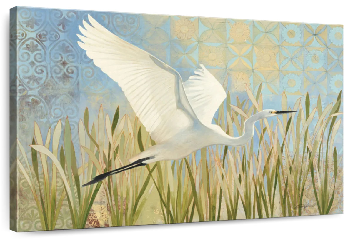 Ebern Designs Snowy Egret In Flight | Wayfair
