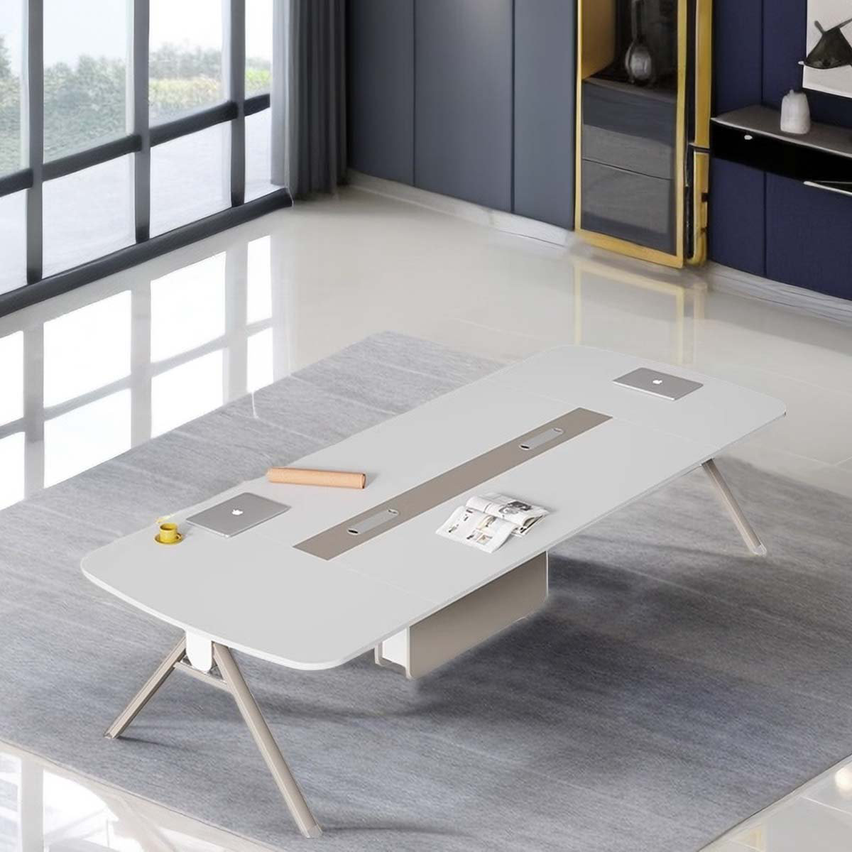 Inbox Zero Macaleb Rectangle Conference Table | Wayfair
