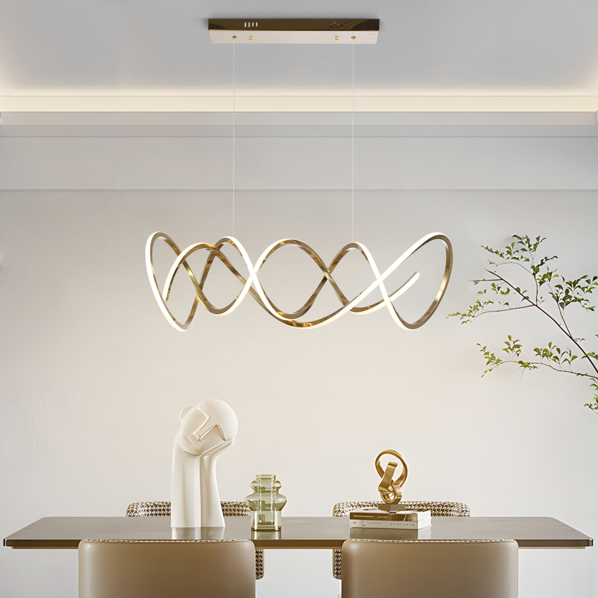 Ivy Bronx Lelea 33.4 Inch Signature Sweep Across LED Integrated ...