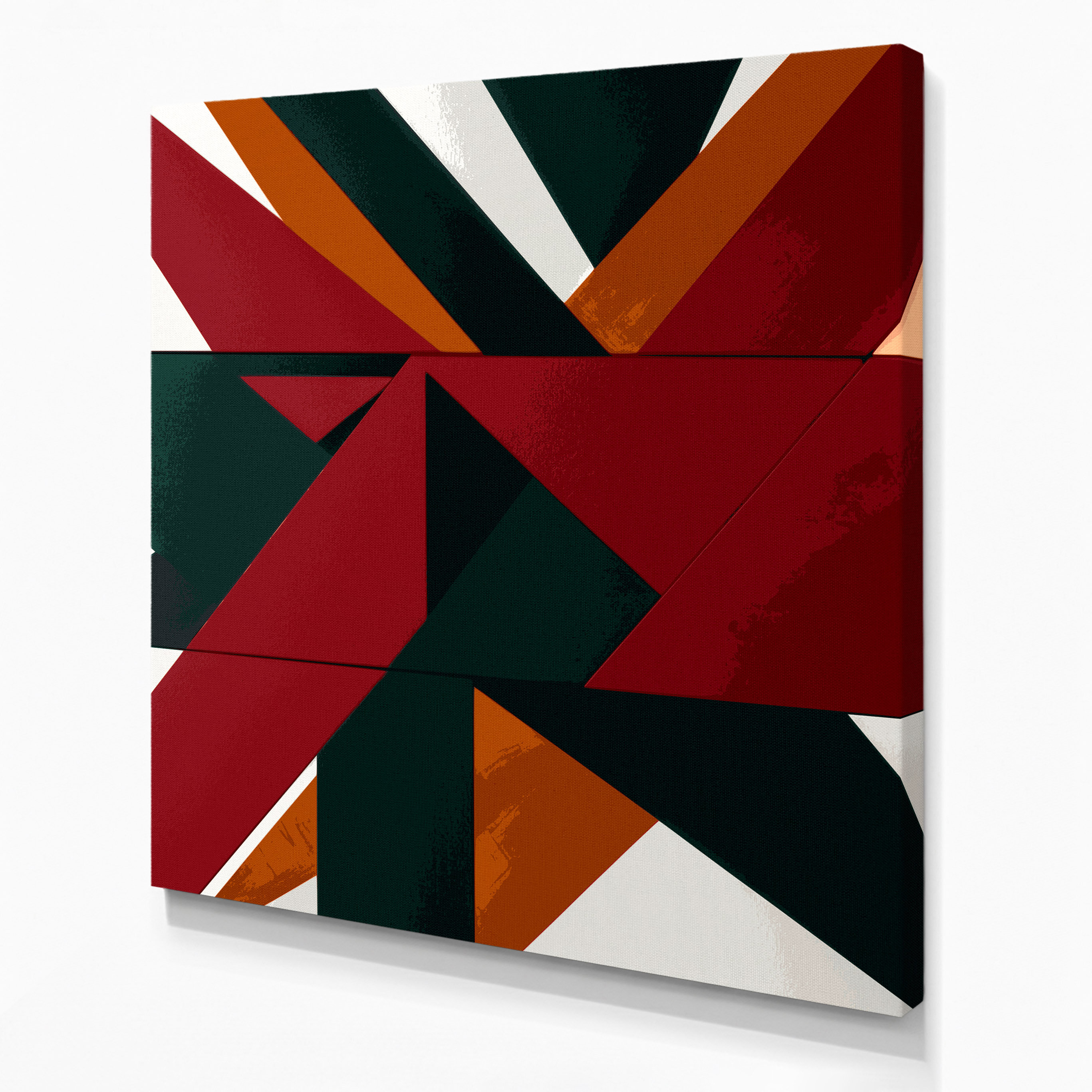 Latitude Run® Geometric Abstraction 57 Brown Canvas Wall Art | Wayfair