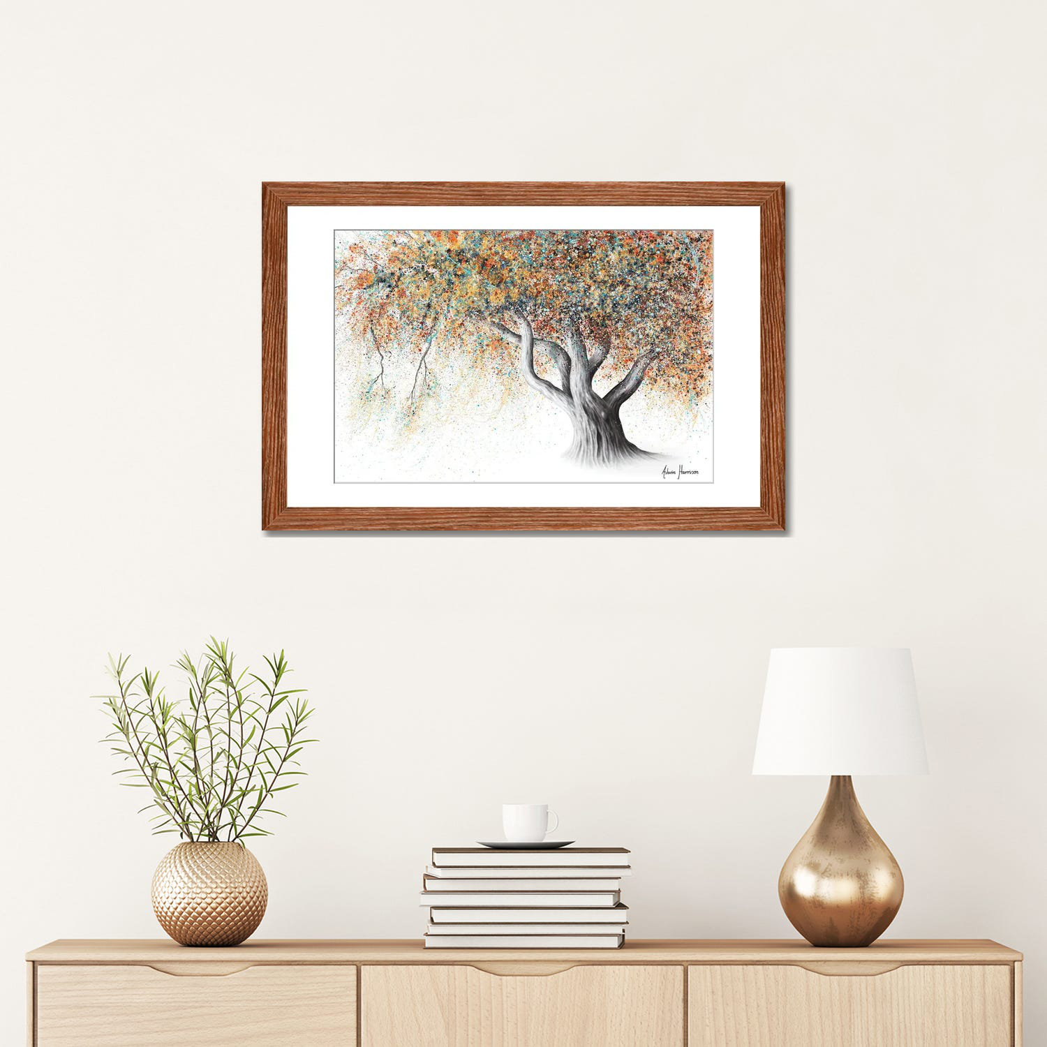 Red Barrel Studio® Rusty Autumn Tree Framed by Ashvin Harrison Print ...