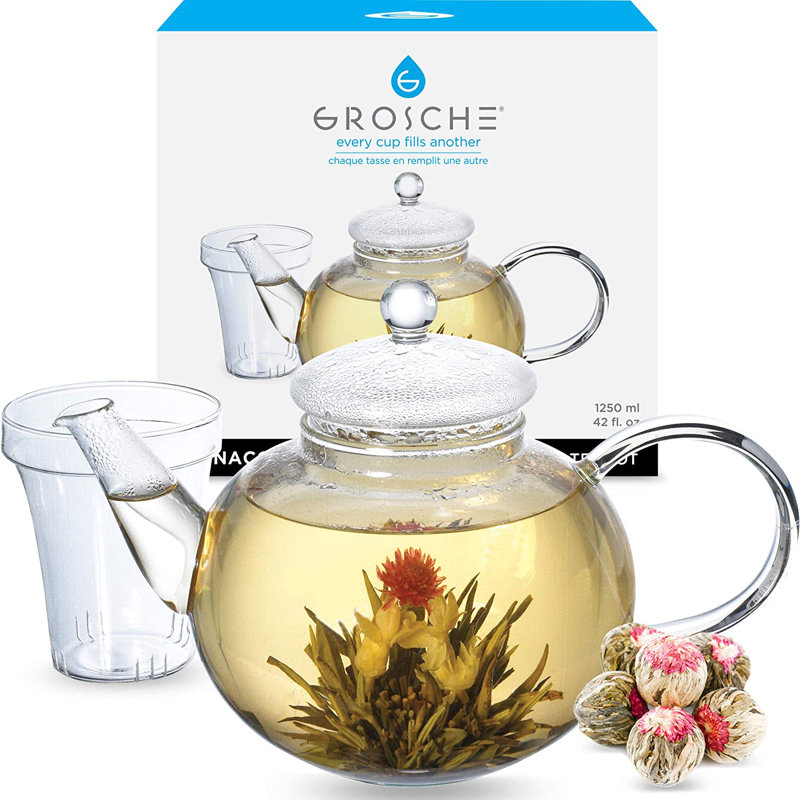 Grosche Glass No Pattern Teapot & Reviews | Wayfair