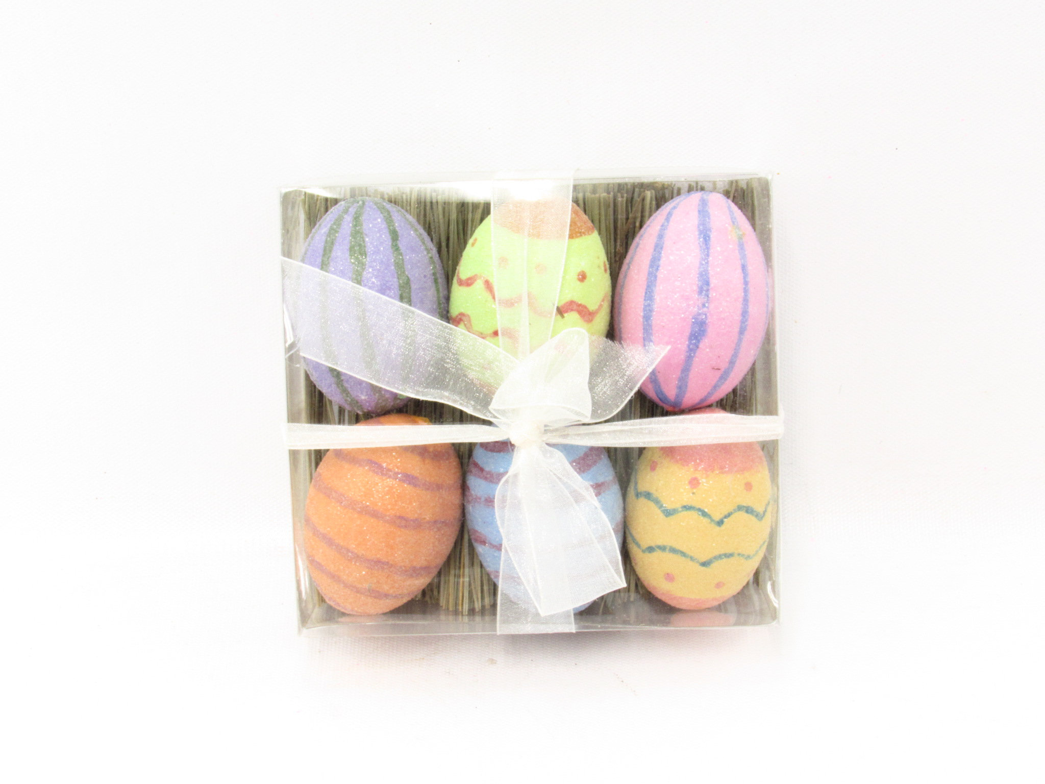 The Holiday Aisle® EASTER DÉCOR GLITTER STRIPED EGGS & Reviews | Wayfair