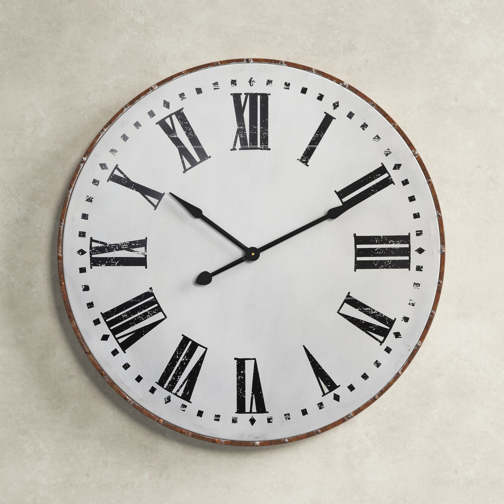 Birch Lane™ Oversized Topeka 39.75" Wall Clock & Reviews | Birch Lane
