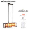 Everly Quinn 3-Light Kitchen Island Rectangle Pendant Light Crystal ...