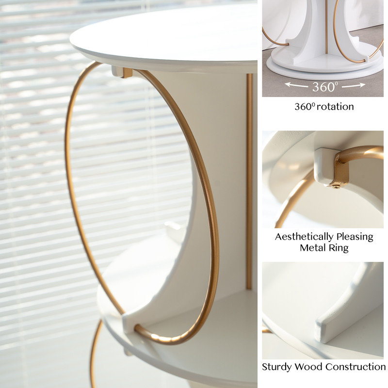 Mercer41 4-Tier Modern Style Rotating book Shelf | Wayfair