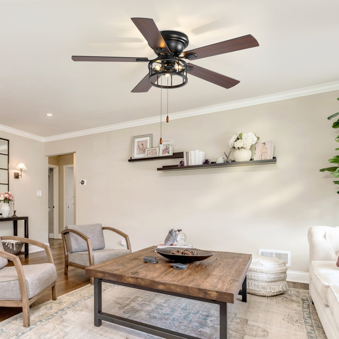 17 Stories 52'' Ceiling Fan with Light Kit | Wayfair