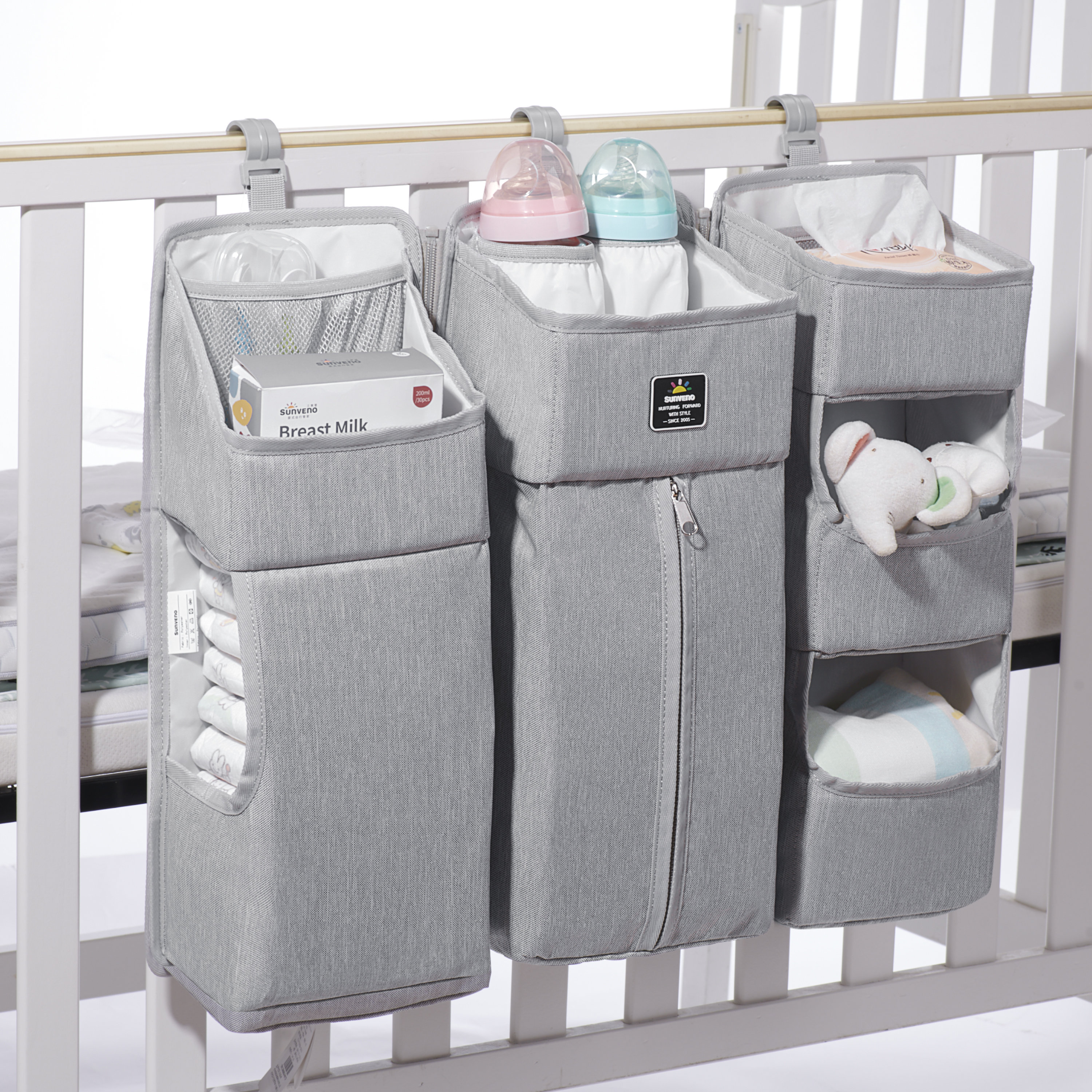 Rebrilliant Luvada Hanging Diaper Caddy Crib Diaper Organizer & Reviews ...