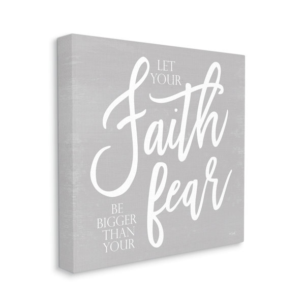Stupell Industries " Faith Bigger Than Your Fear Religious Script ...