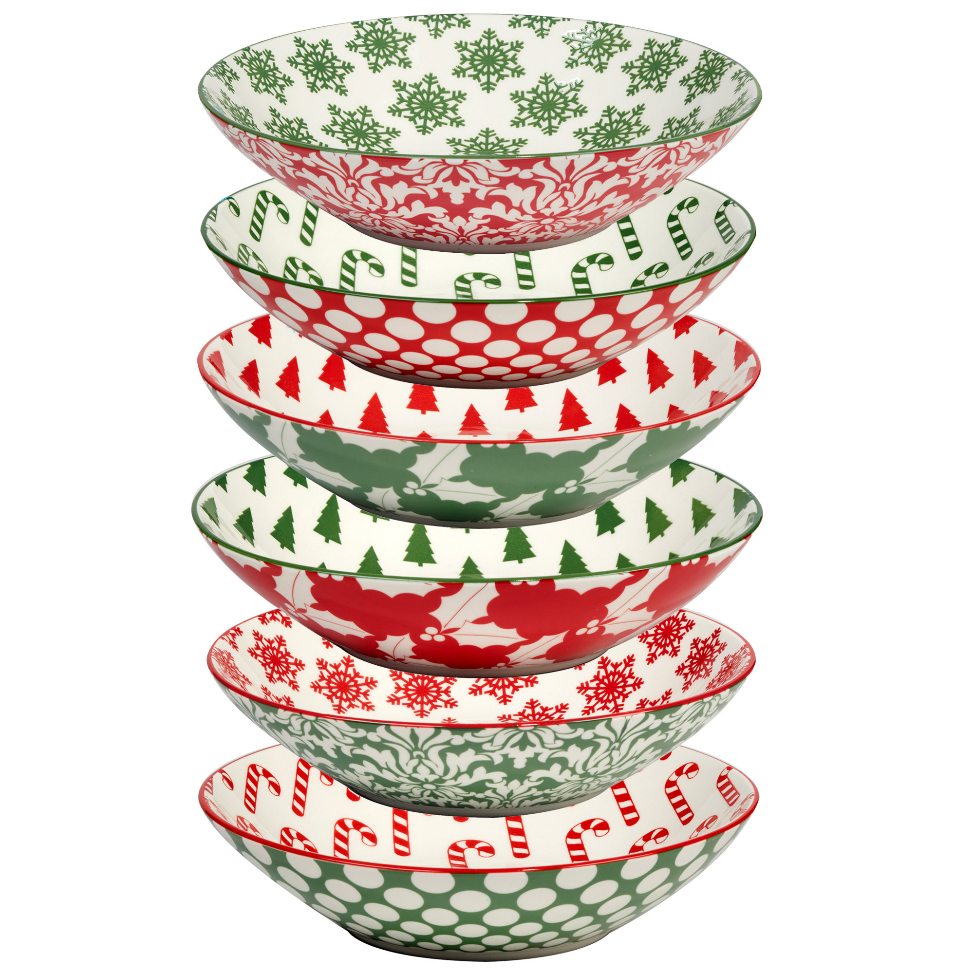 Certified International Winter Medley Set of 6 Soup Bowl asst | Wayfair