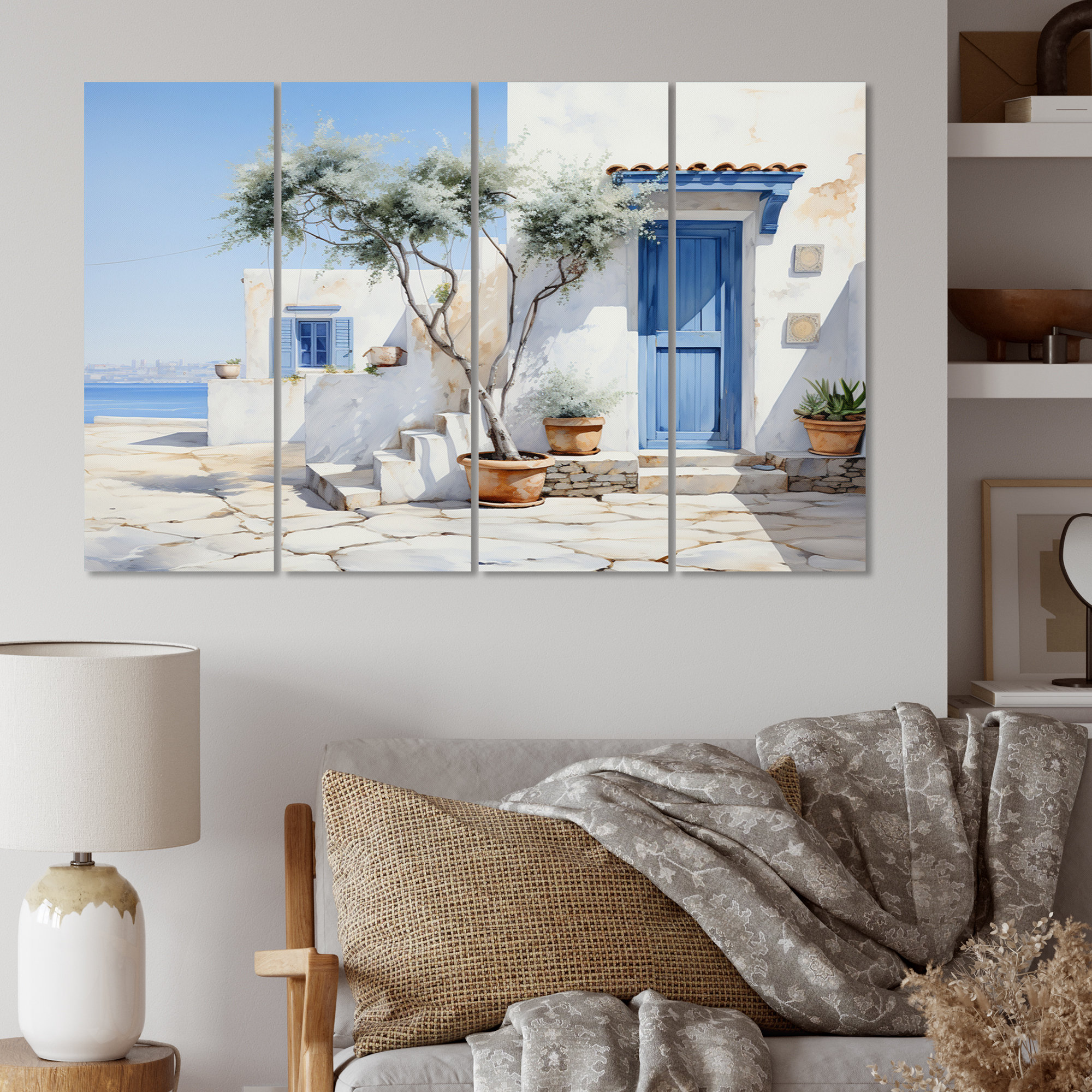 Latitude Run® Greece Cycladic Harmony II - Landscapes Metal Wall Art ...