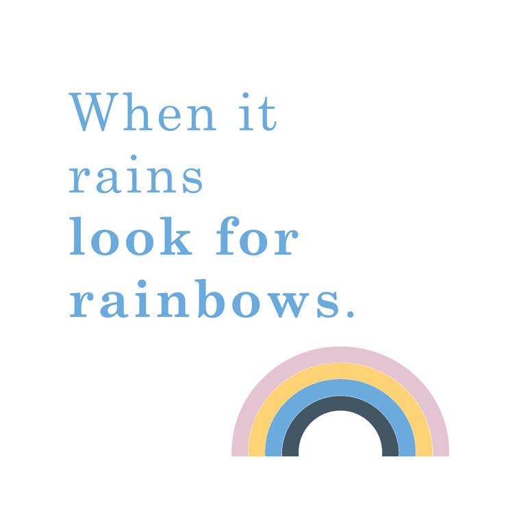 Maturi Tote When It Rains Look For Rainbows | Wayfair.co.uk