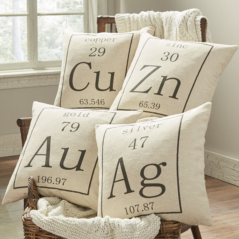 TheWatsonShop Gold Periodic Table Pillow Cover & Reviews | Wayfair