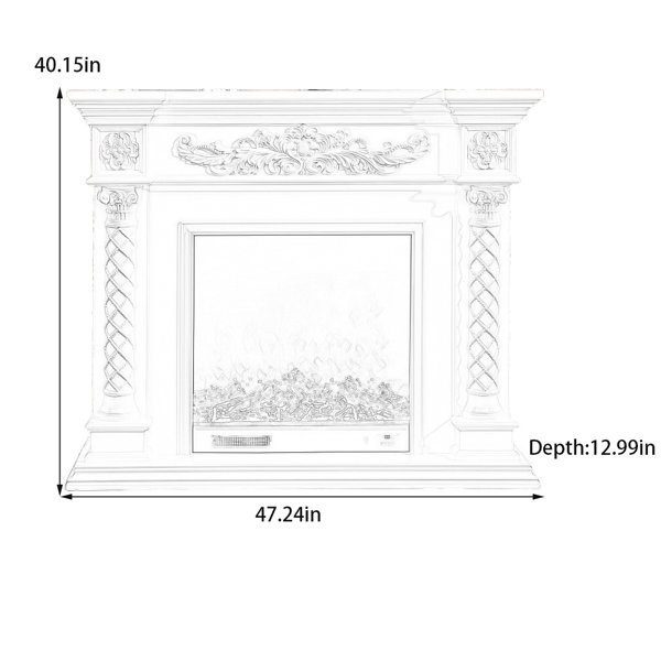 Elegant Home Furnishings.s Elegant carved Roman column fireplace | Wayfair