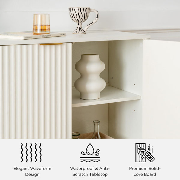 Mercer41 Neketa Wood Accent Cabinet With Metal Base & Reviews | Wayfair