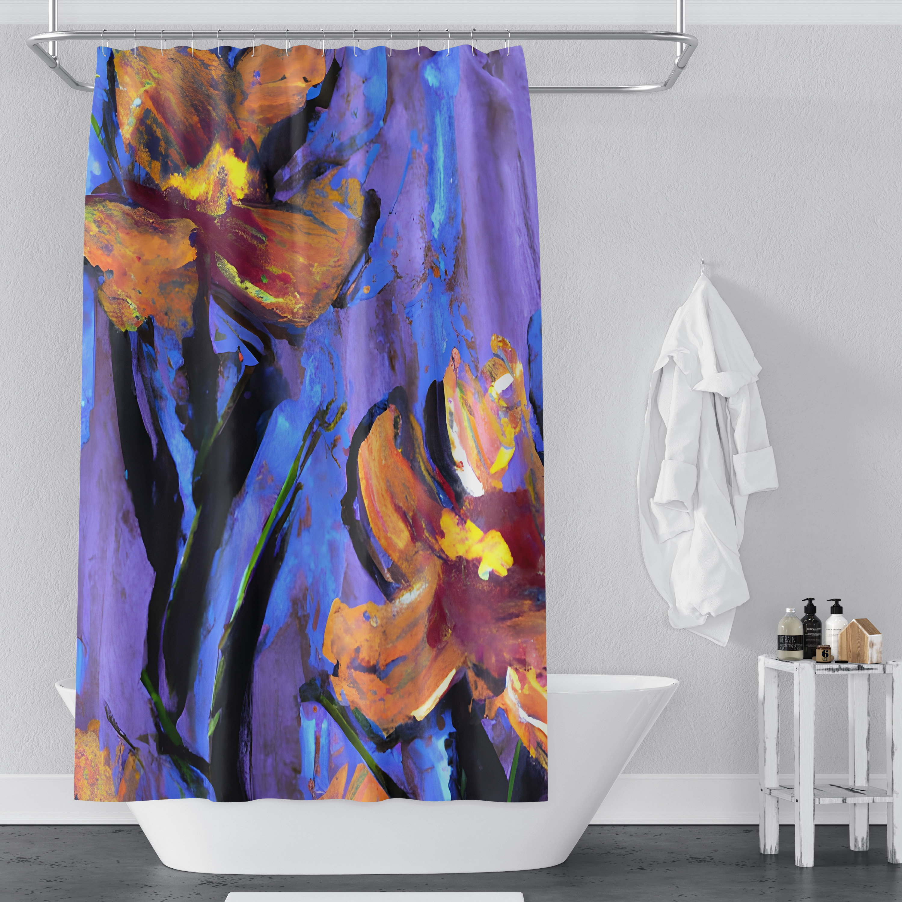 Red Barrel Studio® Curameng Floral Shower Curtain | Wayfair