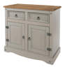 Three Posts Whiffletree 2 Drawer, 2 door Pine Sideboard, Grey and Ant ...