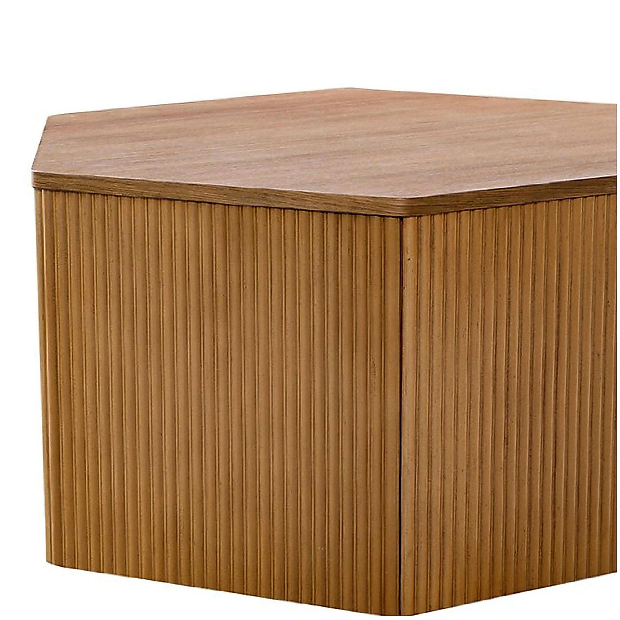 Latitude Run® Grooved Hexagon Coffee Table - Wayfair Canada