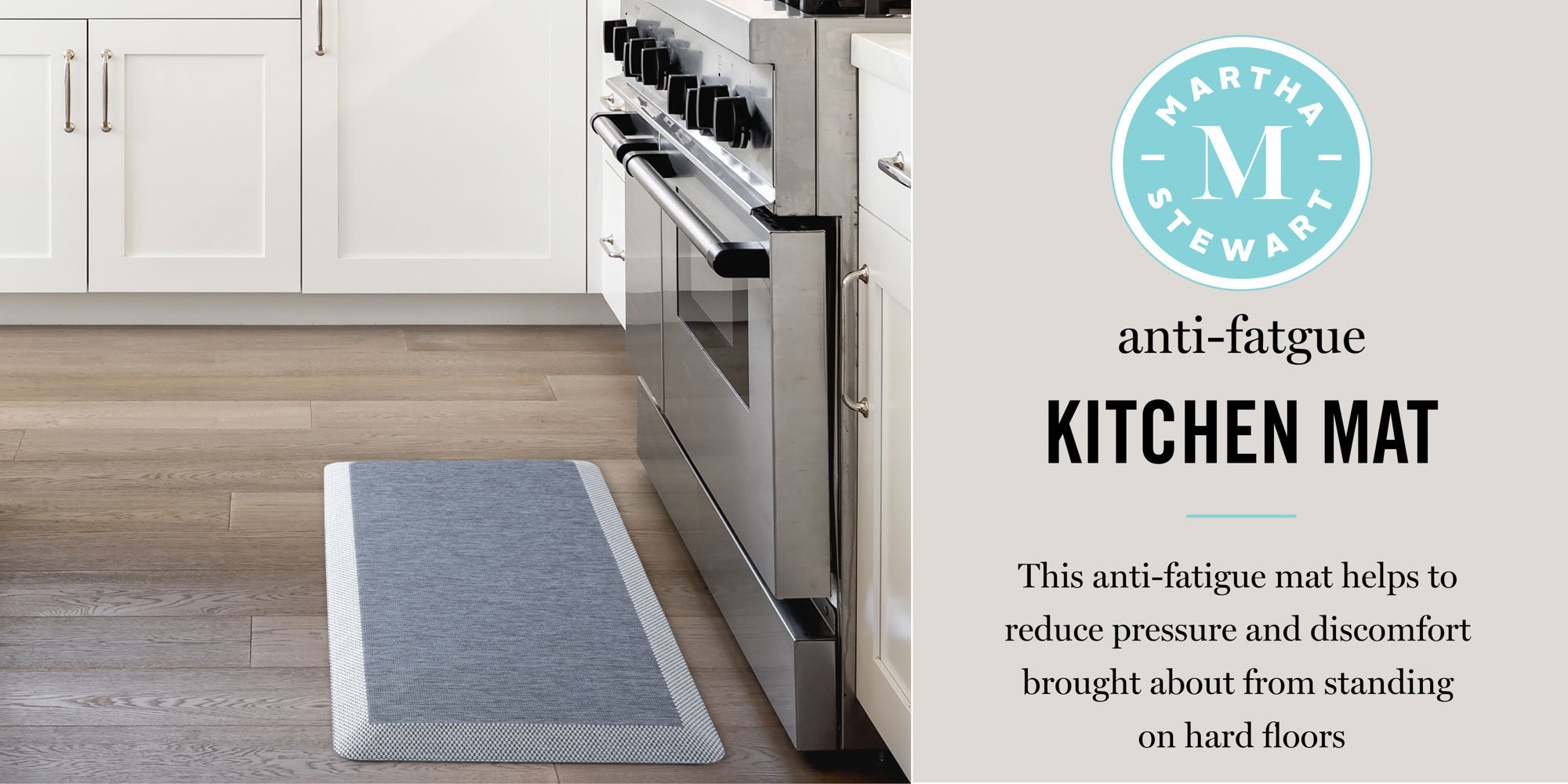 Martha Stewart Mira Modern Heathered Anti-Fatigue Air-Infused Kitchen ...