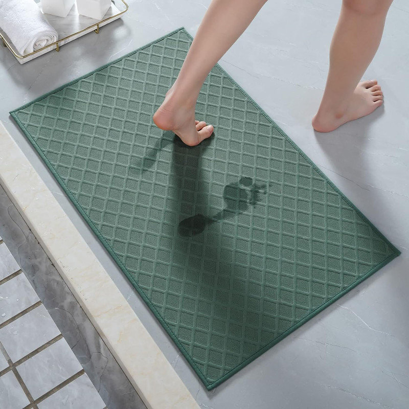 Latitude Run® Ultra Thin Bathroom Rugs, Rubber Backed Bath Mats for ...