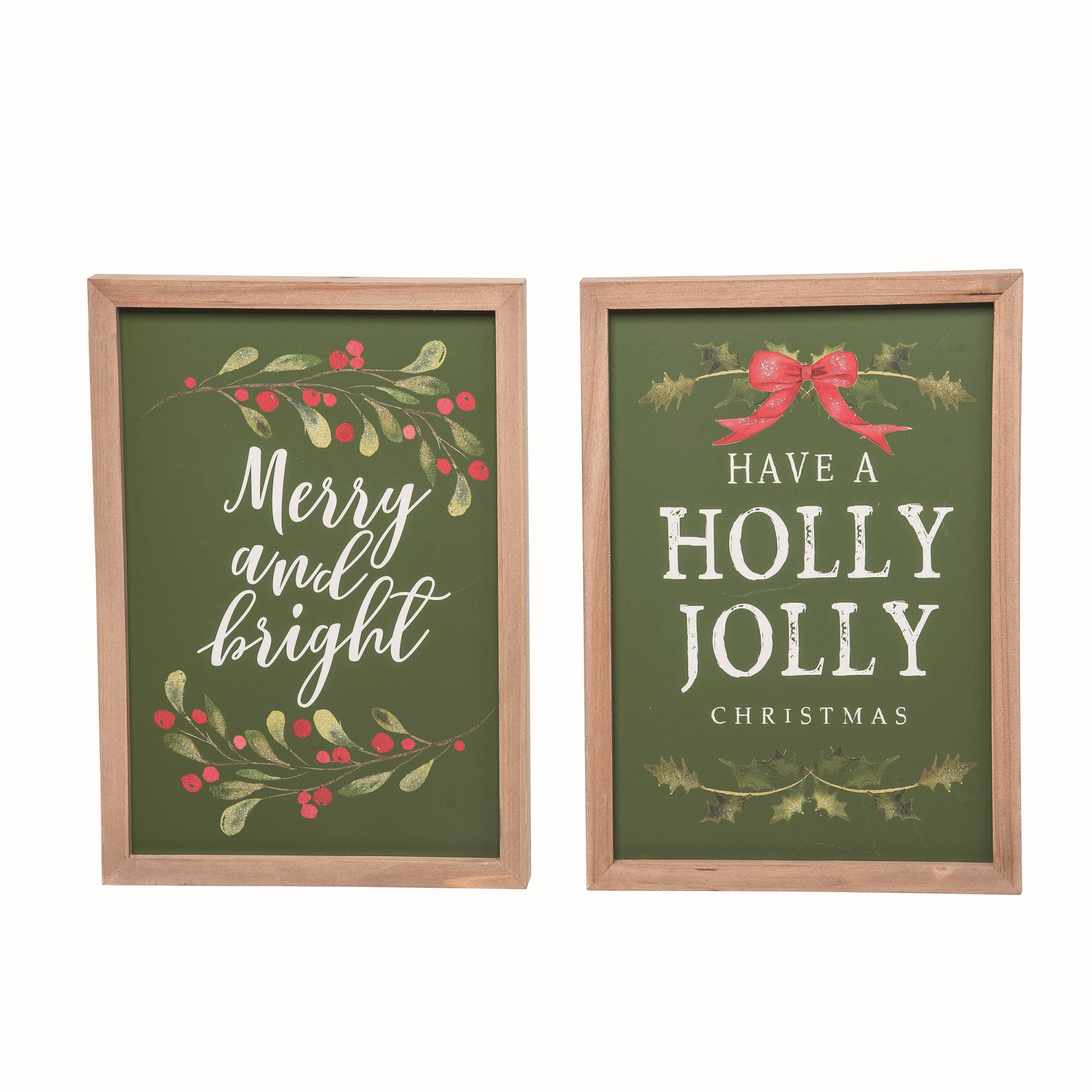 The Holiday Aisle® MDF Merry Wall Decor Set of 2 Christmas Home ...