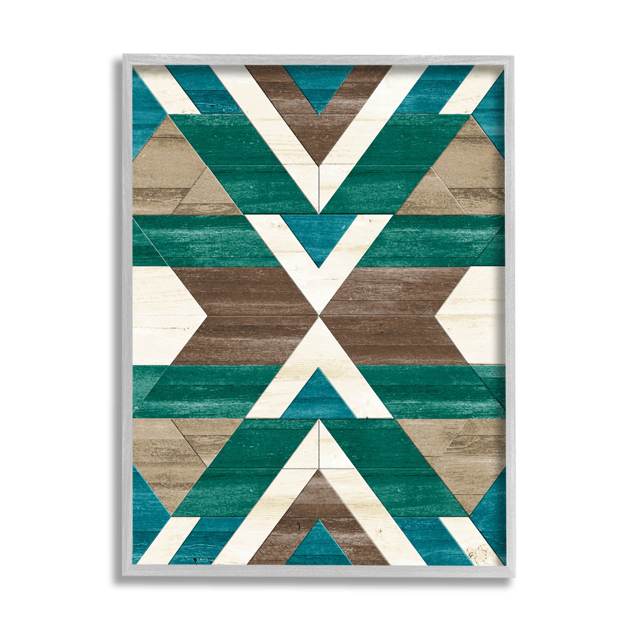 Stupell Industries Green Aztec Geometric Pattern Giclee Art By Erica ...