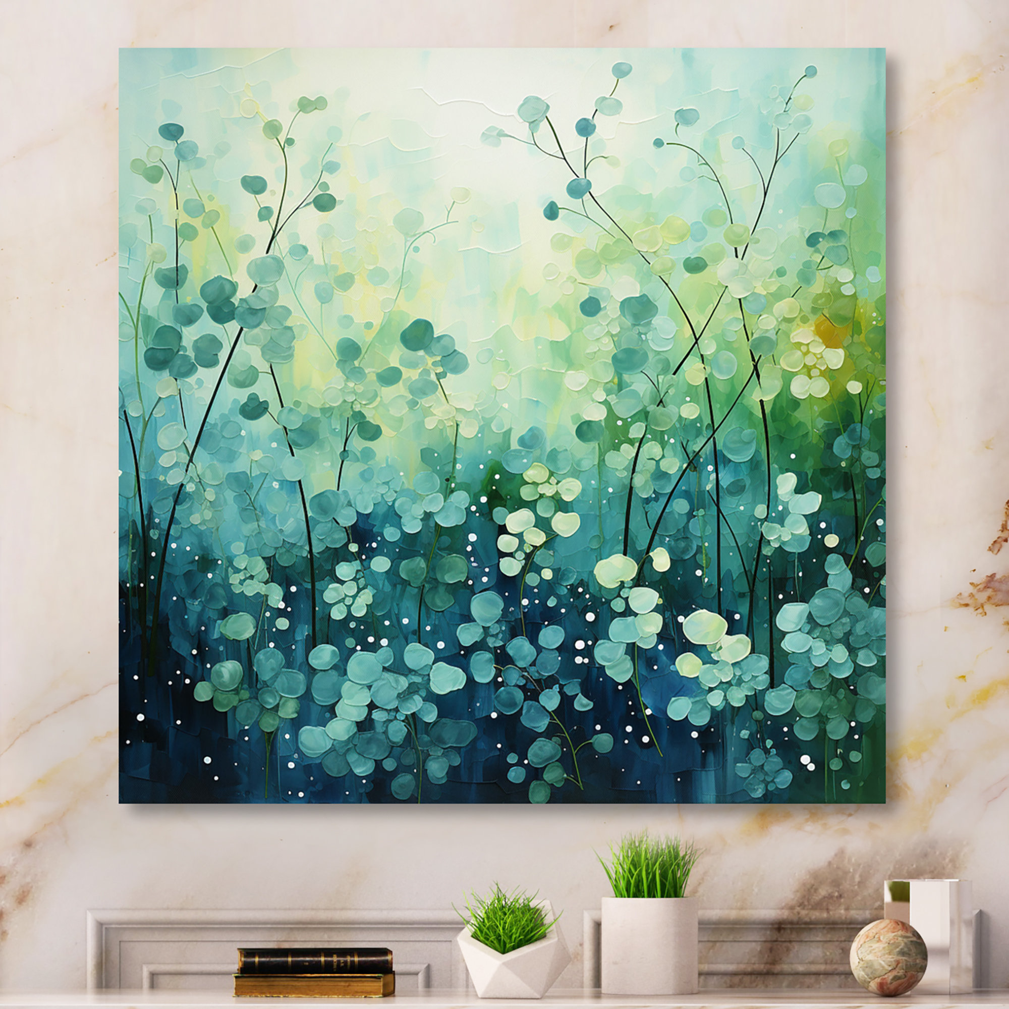 Red Barrel Studio Misty Meadow I - Abstract Landscape Wall Art Living ...