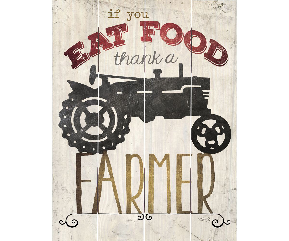 Gracie Oaks Thank a Farmer Wall Décor | Wayfair