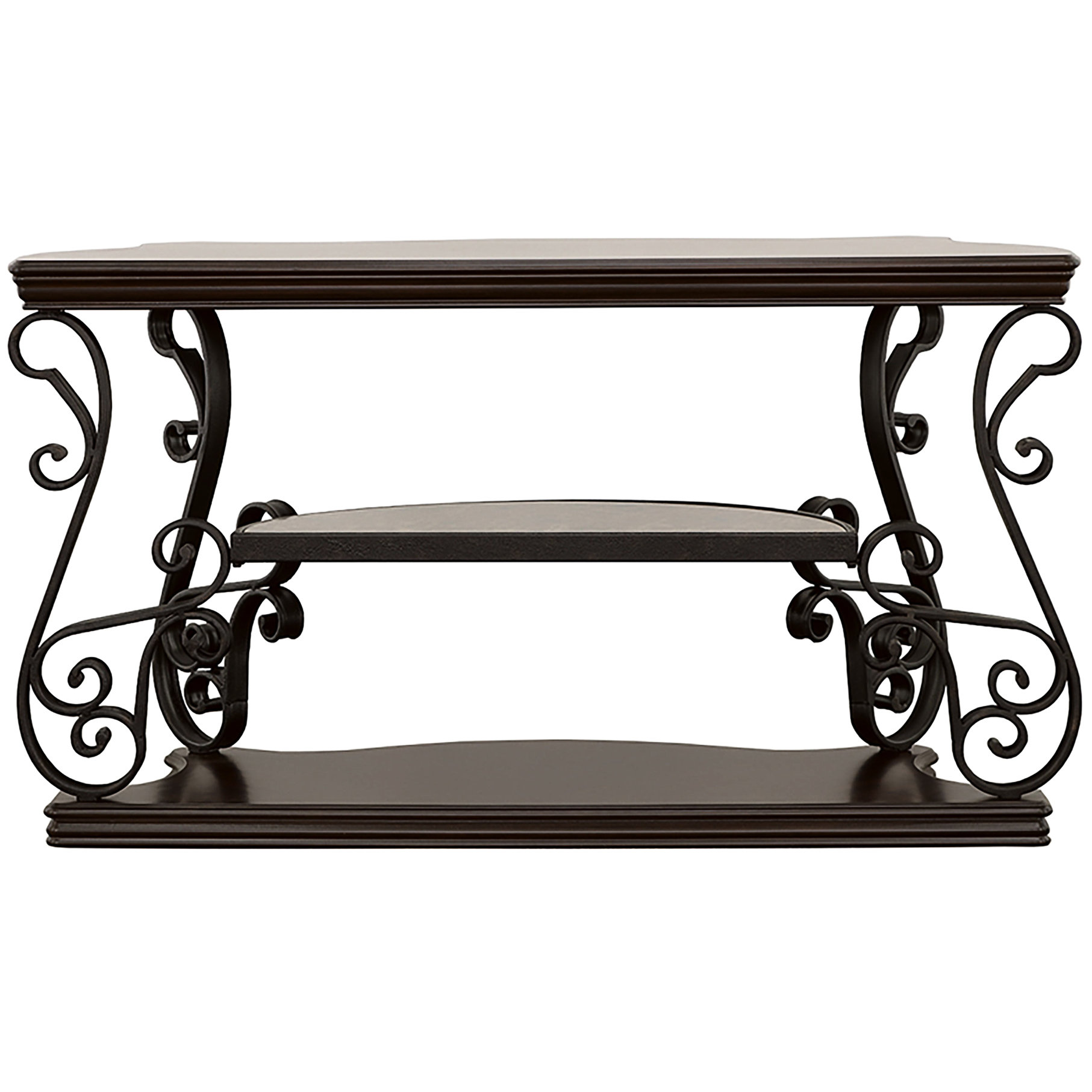 Latitude Run® 2 - Shelf Rectangular Console With Finish, Cherry Veneer ...