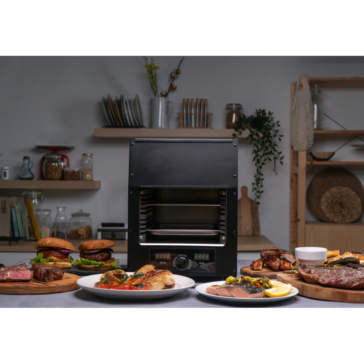Flame King Scorch Countertop Electric Rapid Grill Broiler Cooker Oven ...