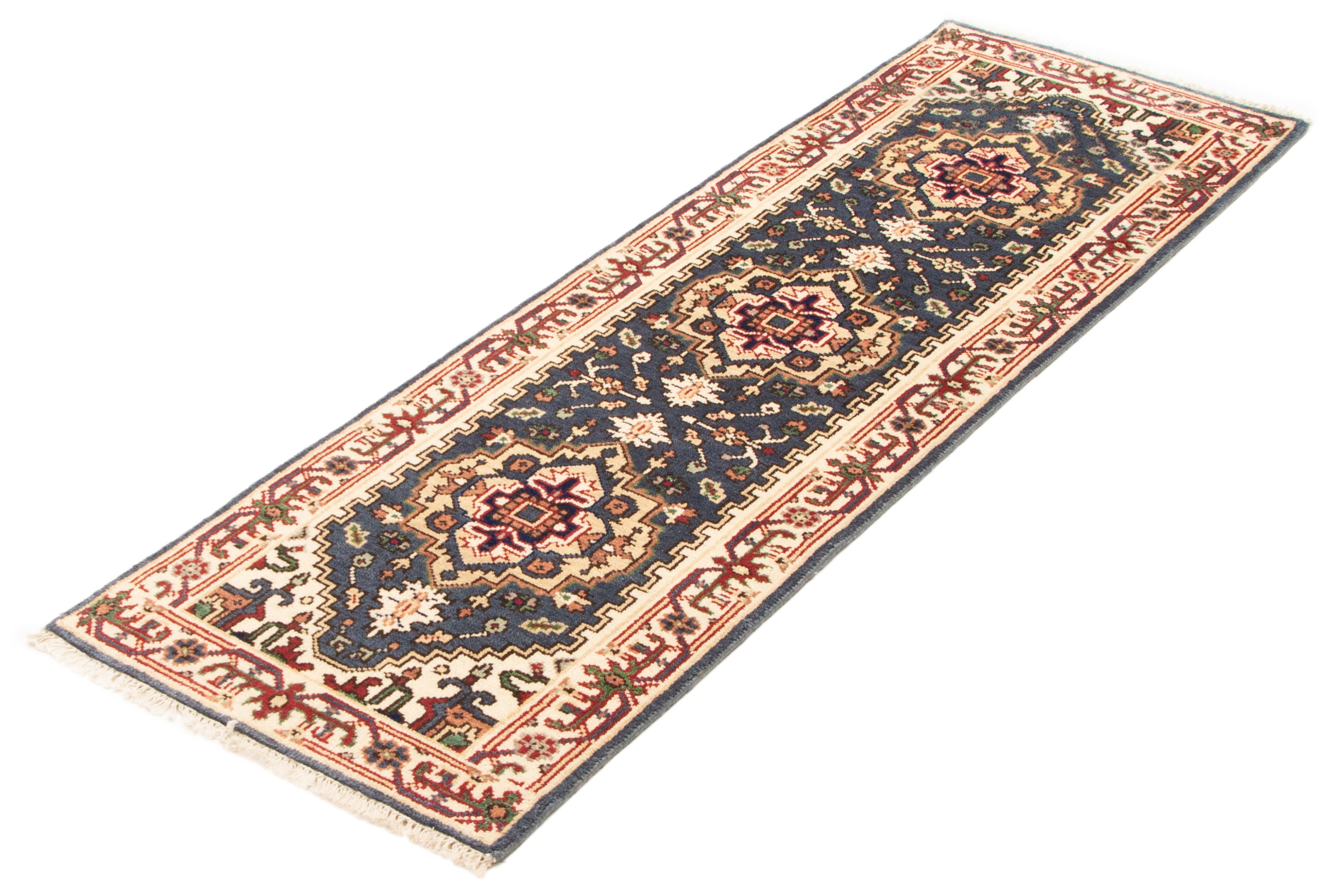 Bloomsbury Market Hand-knotted Serapi Heritage Navy Wool Rug 2'6" x 7'8 ...