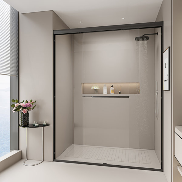 ACCOLADE FURNITURE LLC 56-60 In. W X 72 In. H Double Sliding Shower ...