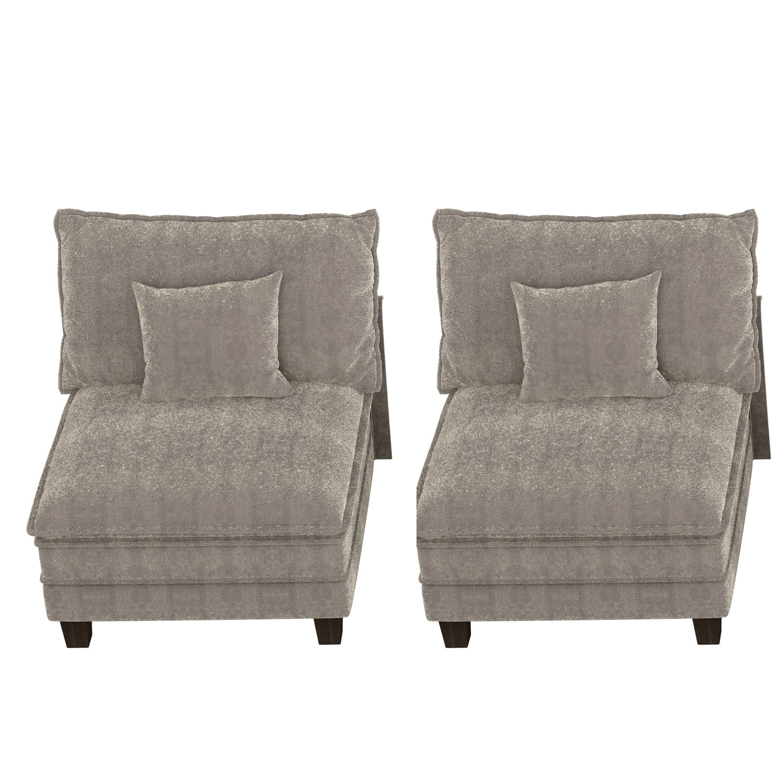 Blue Elephant Wide Modular Armless Chair | Wayfair.co.uk
