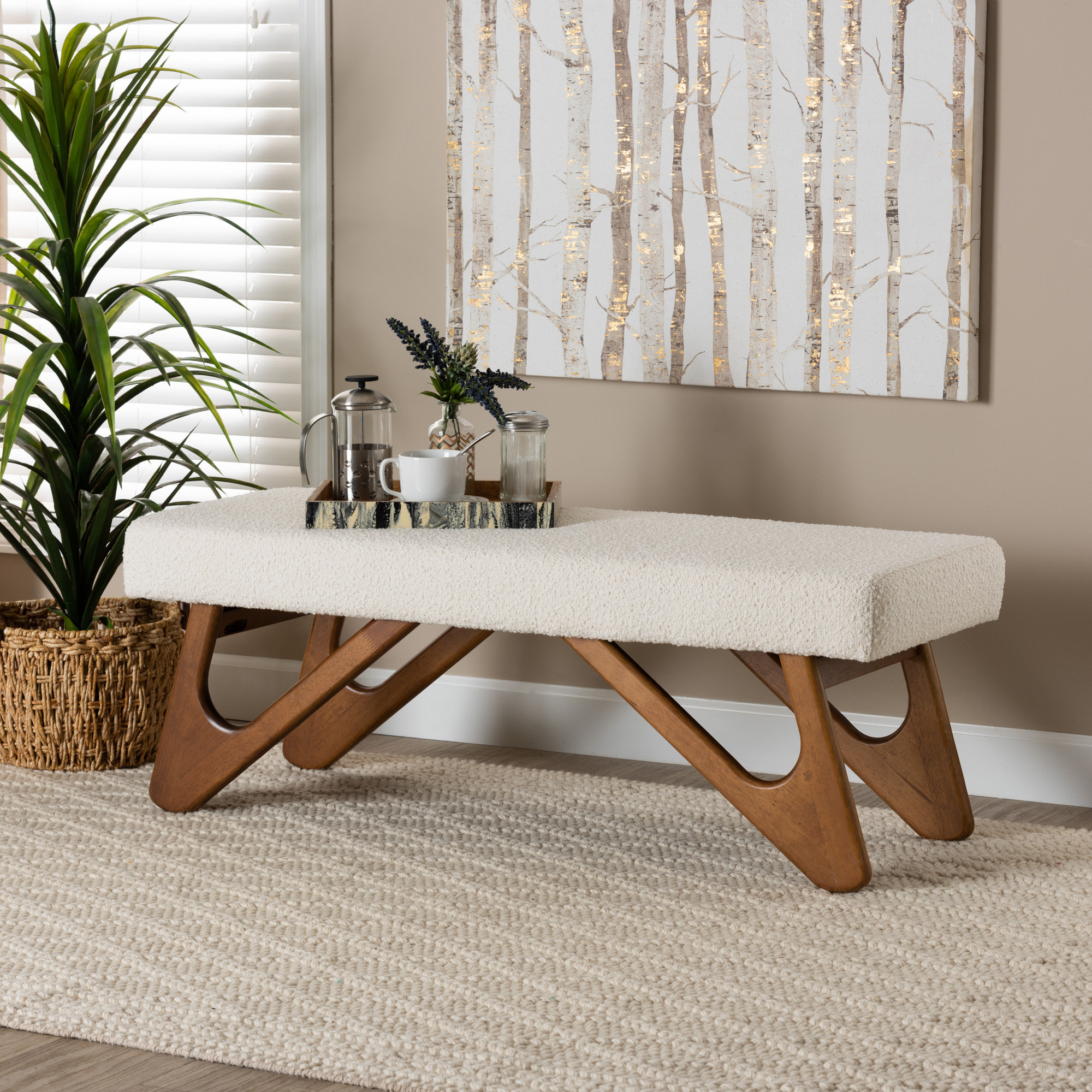 George Oliver Heleen Upholstered Bench & Reviews - Wayfair Canada