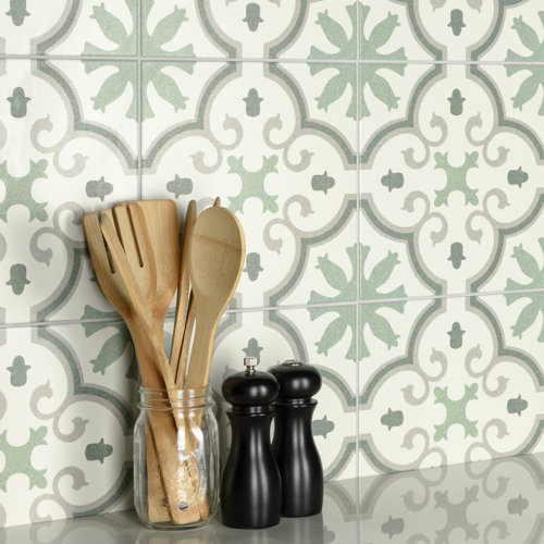 Merola Tile Monteca 10" x 10" Porcelain Patterned Wall & Floor Tile ...