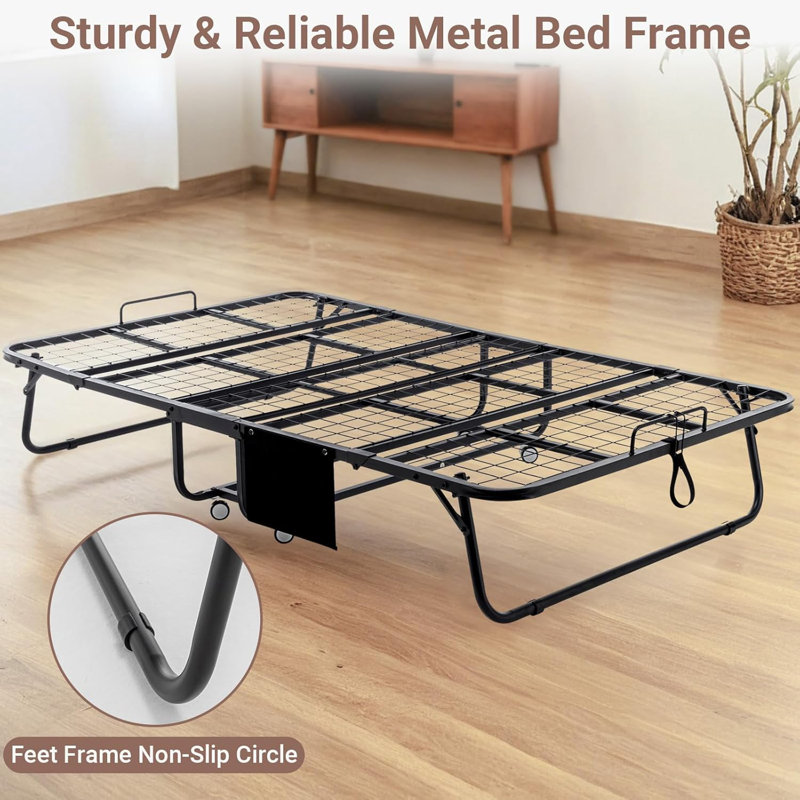 White Noise Cosima Folding Bed Frames with Memory Foam Mattress ...