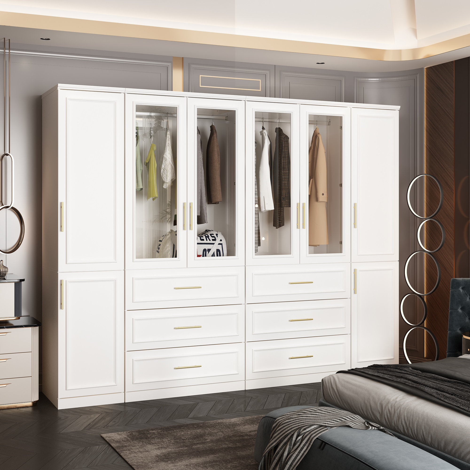Lark Manor™ 94.8”W Large Wardrobe & Reviews | Wayfair