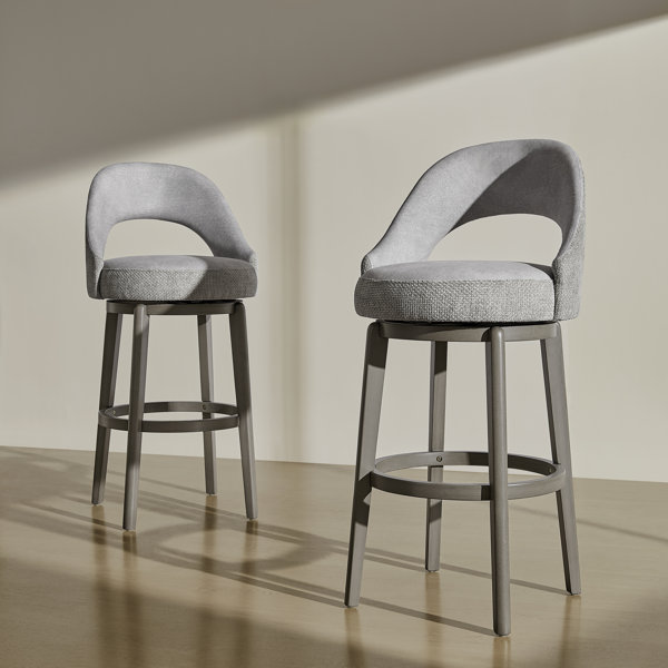 Xdeco Swivel Bar Height Bar Stools, Comfortable Velvet Upholstered ...