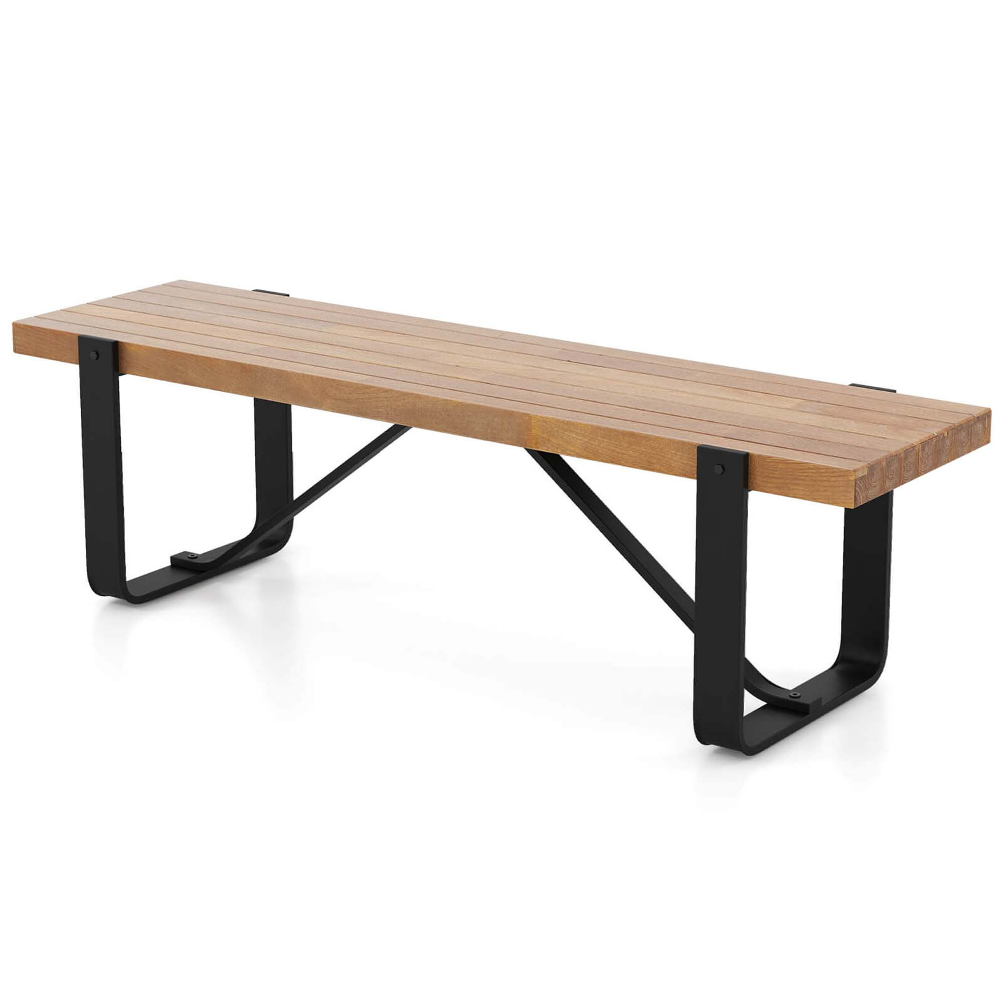 17 Stories 60" Long Hallway Bench Entryway Bench With Metal Frame ...