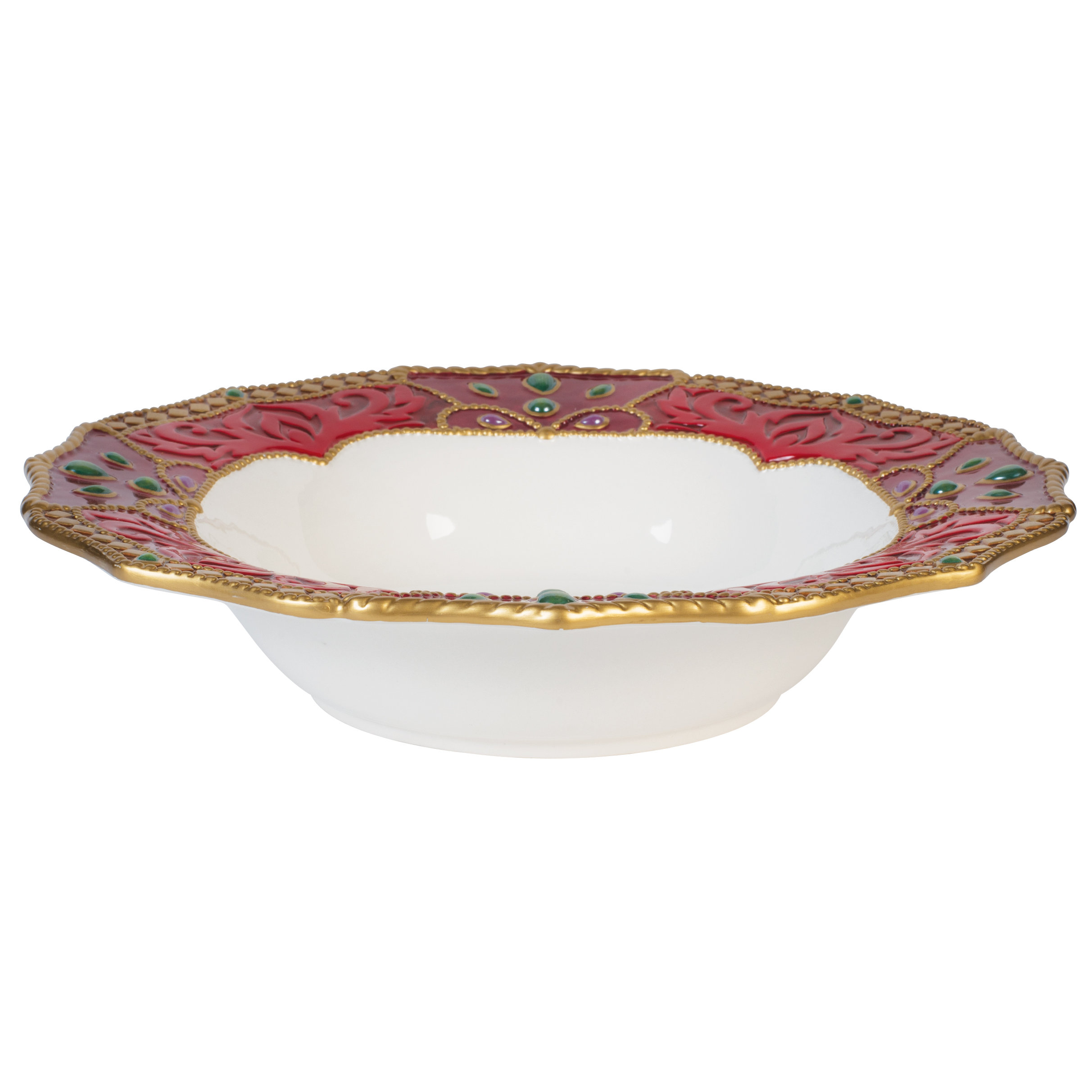 Fitz and Floyd Renaissance Holiday Serving Bowls, 13 Inches ...